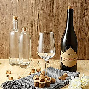 100 Pack Cork Stoppers Wine Bottle Cork Stoppers Wooden Tapered Cork Plugs Replacement Assorted Corks for Wine Beer Bottle Crafts, 10 Sizes