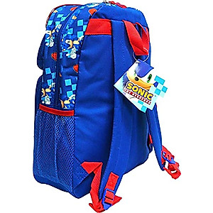 Sonic, Shadow, Tails & Knuckles The Hedgehog16 inch Large Backpack NEW, Blue, 16''