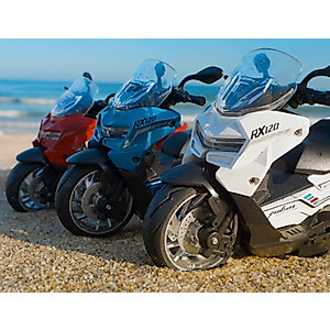 Gilumza Pull Back Motorcycle Toys, Moto Gift with Music Lighting, Pedal Motorcycles Toy for Boys Kids Age 3-12 Year Old (White)