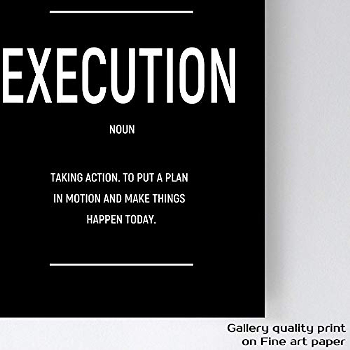 Inspirational Wall Art, Office Wall Decor, Motivational Wall Art, Positive Quotes & Sayings Posters, Wall Art for Living room and Bedroom, Office Decor (Set of 6, 8X10in, Unframed)