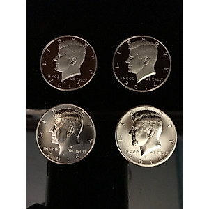 2016 Various Mint Marks Kennedy 2016 S,S,P,D Kennedy Update Set Silver Proof And Clad Proof P,D Gems Uncirculated