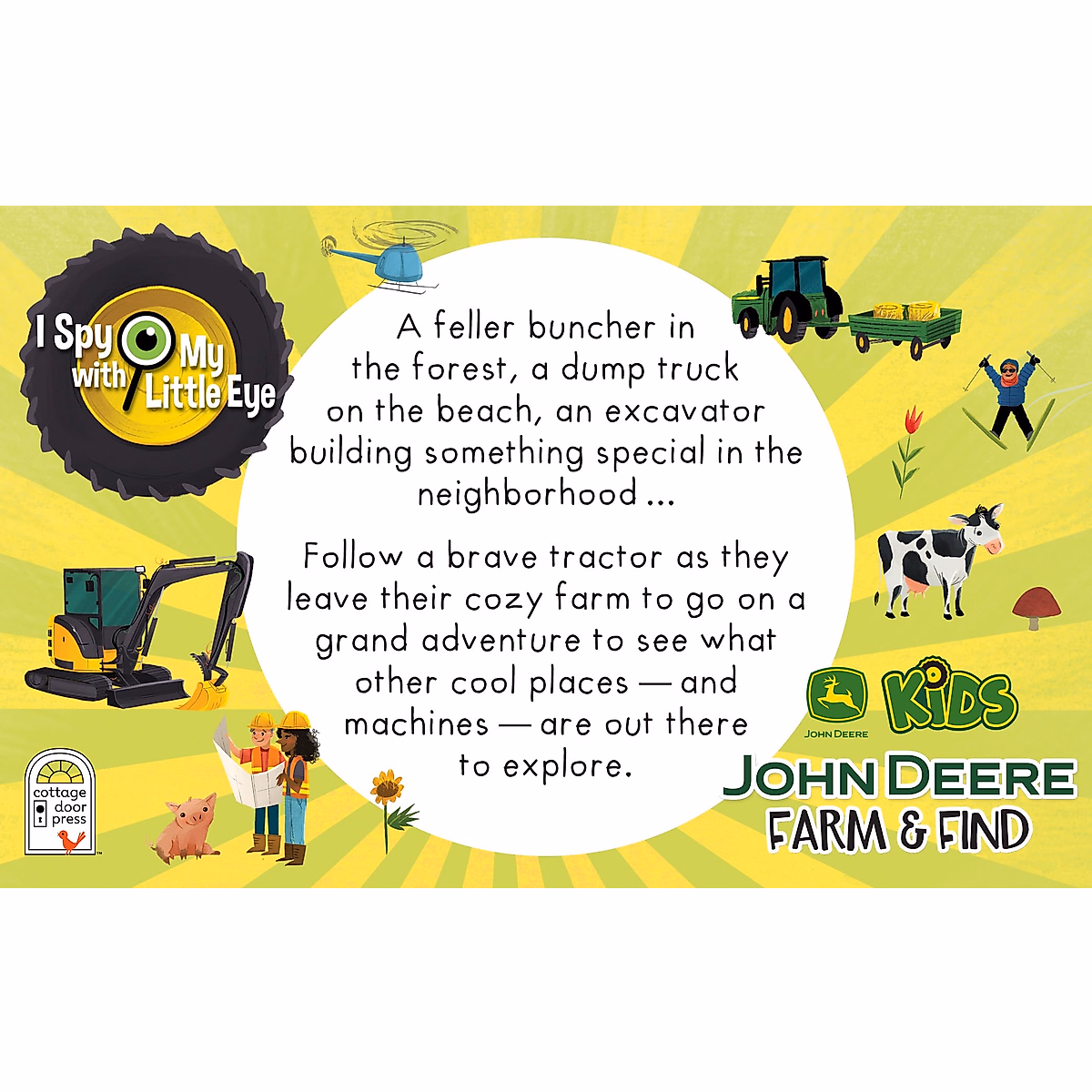 John Deere Kids Farm & Find - I Spy With My Little Eye Kids Search, Find, and Seek Activity Book, Ages 4-8