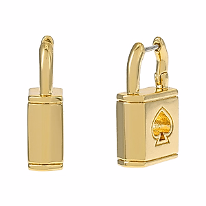 Kate Spade New York Lock and Spade Lock Hoop Gold One Size