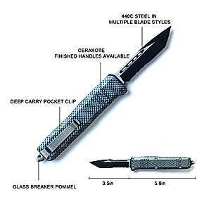 Outdoor Camping Fishing Knife Survival Knife 440C Steel Blade Pocket Knife