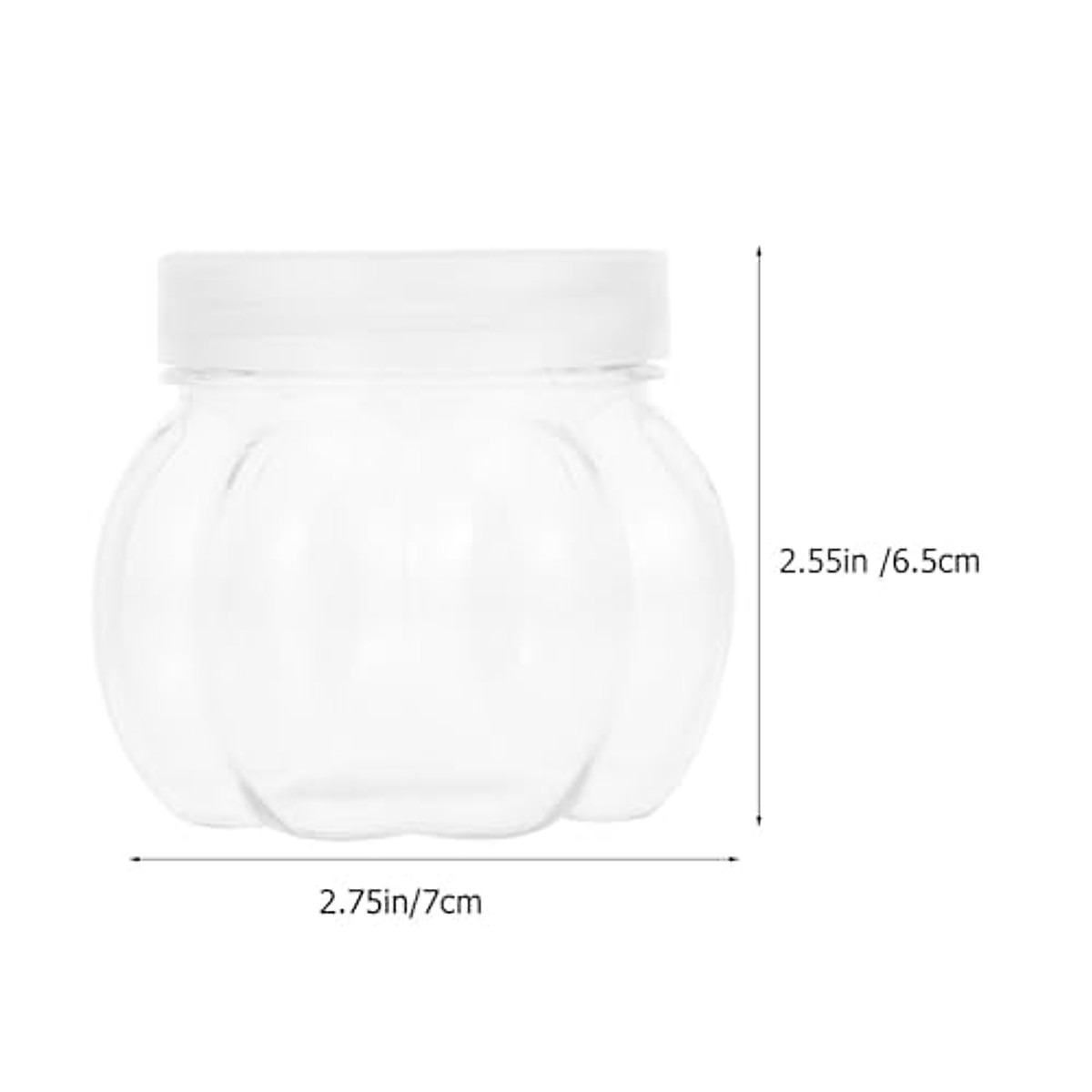 Mini Halloween Candy Jar Plastic Halloween Candy Jars with Lids 20PCS Pumpkin Shaped Clear Cookie Jar Container Storage Jars for Coffee Bean Nut Spices Canister Party Sweet