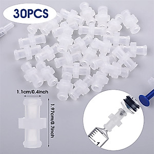 30 Pcs Luer Lock Connector Syringe Adapter Syringe Bottle Adapter Syringe Transfer Joint Clear Luer Coupler Lock Connector To Syringe Pp Syringe Adapter Coupler Connector Syringe Coupler Kit
