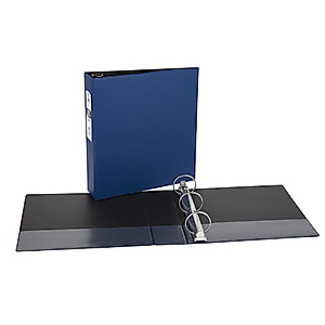 Avery Economy 3 Ring Binder, 2" Round Rings, 1 Blue Binder (03500)