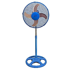 Brentwood Whisper Quiet 3-Speed 12-Inch Oscillating Pedestal Stand Fan (blue)