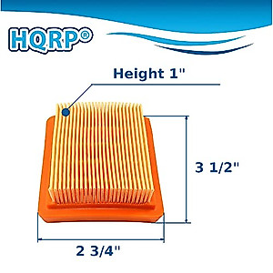 HQRP 4-Pack Filter Replacement for Stihl 4134 141 0300/4134-141-0300 Compatible with STIHL FS120 FS200 FS250 FS300 FS350 FS400 FS450 BT120 BT120C FR350 FR450 HT250 KM130 Trimmer Brushcutter