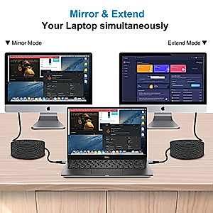 USB C to HDMI Cable 4K 60Hz 16.5ft USB Type C to HDMI Cable Adapter for MacBook Pro/Air 2021,iPad Pro 2021, Surface Pro, Samsung Galaxy S20, Dell XPS, [Thunderbolt 3/4 Compatible]