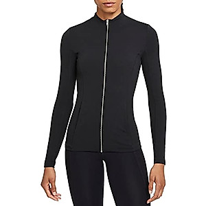 Nike Yoga Luxe Dri-FIT Women's Full-Zip Jacket (X-Small, Black/Dark Smoke Grey)