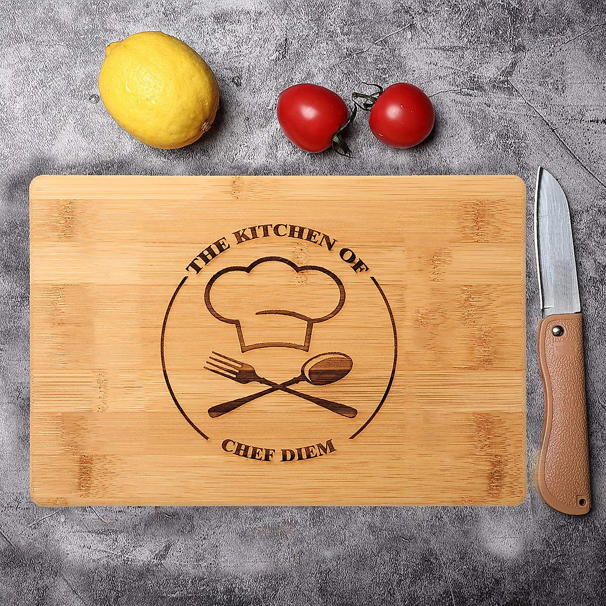 Personalized Cutting Board for Kitchen,Custom Bamboo Cutting Board with Laser Engraved Name, Engraved Cutting Board Home Gifts for Couples,Kitchen Cutting Boards for Housewarming Wedding Anniversary