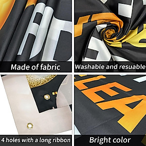 Rude That You're Leaving But OK Banner Farewell Goodbye Going Away Party Decorations Black Gold We Will Miss You Backdrop for Coworker Men Women Happy Retirement Party Supplies Favors