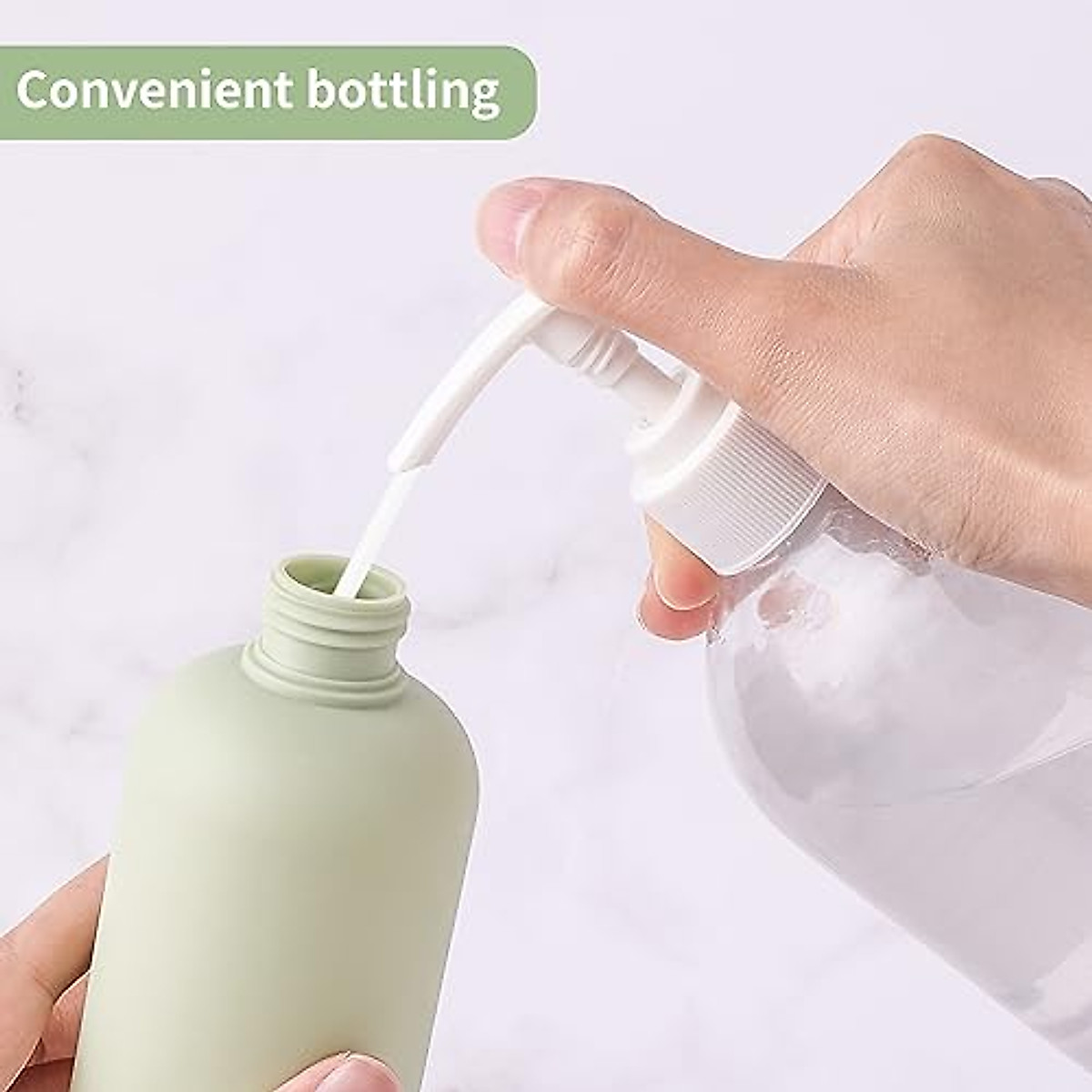 WLLHYF Squeeze Bottles 2 Pack 200 ML Refillable Plastic Travel Containers Empty Bottles with Disc Top Flip Cap Travel Accessories for Shampoo Creams Lotion Conditioner