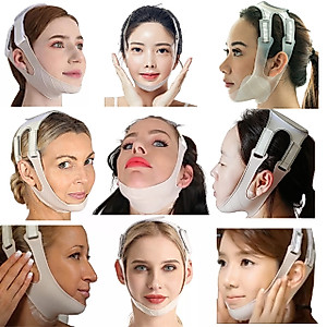 Neck, Chin & Jawline Sculpting V Line Chin Facial Mask and - Face Sagging Skin Garment Strap Bandage. Anacis