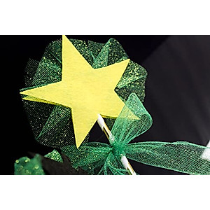 Just Artifacts Glitter Tulle Fabric Roll 25-Yards Length x 6-Inch Width (Color: Kelly Green)