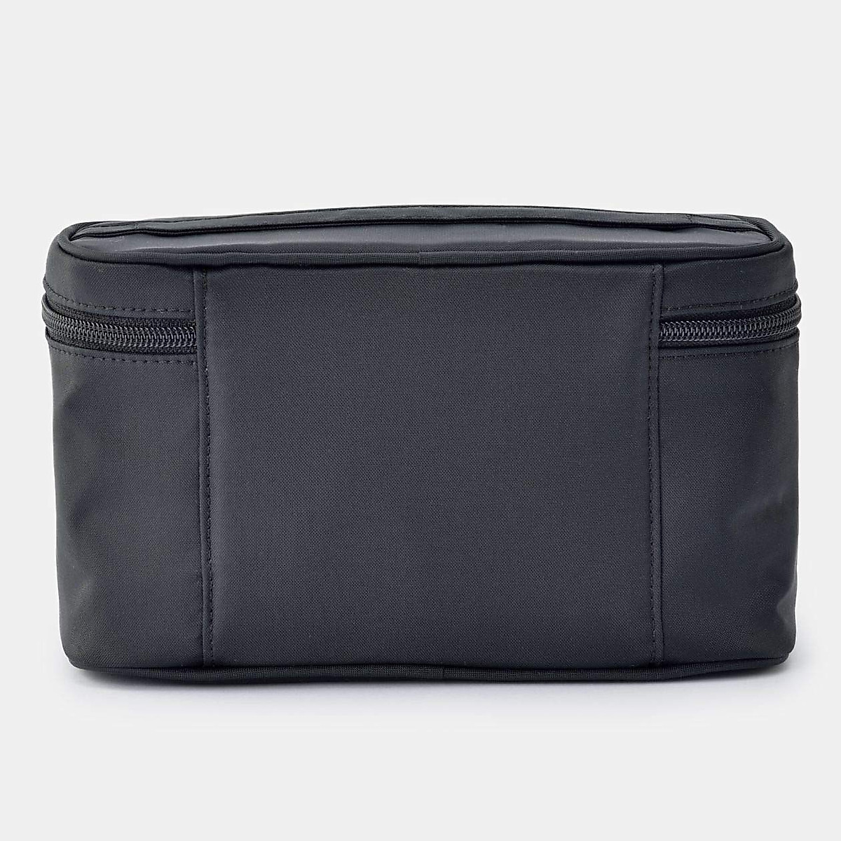 MUJI 02869069 Nylon Pouch with Hand, Black, Approx. 4.9 x 8.1 x 4.1 inches (12.5 x 20.5 x 10.5 cm)