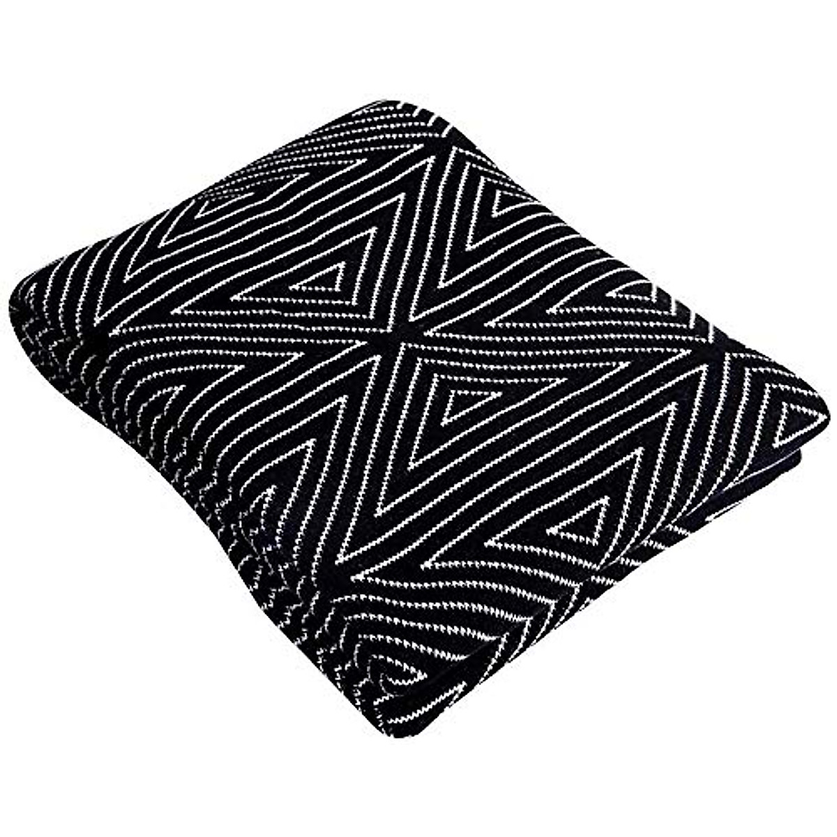 NVEOP 100% Cotton Knitted Throw Blanket, Reversible Two-Sided Blanket, Perfect for Coach/Sofa/Bed, 51”x71”