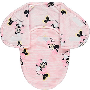 Disney Minnie Mouse Single Ply Baby Swaddle Sack, Easy Wrap Infant Swaddling Blanket, Soft Comfort Swaddler/Hospital Swaddles for Newborns, Polka Dot