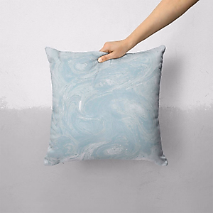 iiRov Blue Slate Marble Surface V1 - Custom Decorative Home Decor Indoor or Outdoor Throw Pillow Cover Plus Cushion Set for Sofa, Bed or Couch (Pillow CASE Cover Plus Cushion)