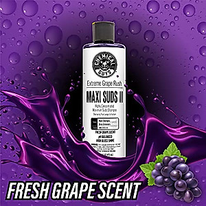 Chemical Guys CWS_1010 Maxi-Suds II Foaming Car Wash Soap (Works with Foam Cannons, Foam Guns or Bucket Washes) Safe for Cars, Trucks, Motorcycles, RVs & More, 128 fl. Oz (1 Gallon), Grape Scent