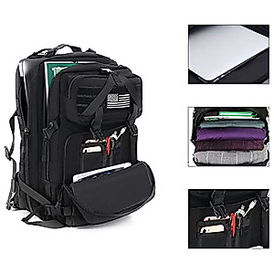 MOSISO 50L Tactical Backpack, Large Men 3 Day Assault Rucksack Military Daypack,Black