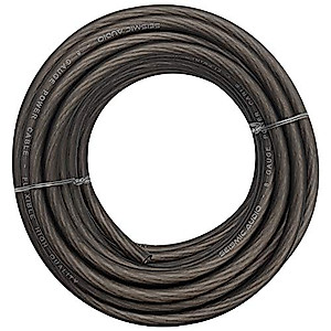 Seismic Audio - SA-0GAPGC06-20 Foot 8 Gauge Power Amplifier Ground/Power Wire for Car Audio - Black Amp Wire