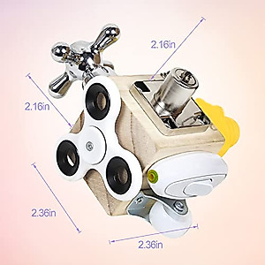 Rapsrk Busy Cube for Kids Sensory Busy Board Travel Toy for Toddlers 1-3 Years Old, Fidget Cube Toy Educational Montessori Learning Toys for Babies 18-36 Months