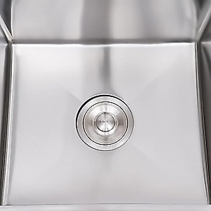 Stainless Steel Kitchen Sink Free Standing Commercial Restaurant Sink Set w/Hot and Cold Faucet, Prep & Utility Washing Hand Basin w/Workbench & Storage Shelves Indoor Outdoor