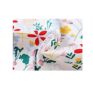 Womens Girls Cute Handkerchiefs 100% Soft Cotton Floral Handkerchief Hankies 6PCS