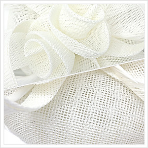 C.Garopl Fascinators Hats Women Vintage Wedding Fashion Headband Clip Church Cocktail Dresses Headwear Tea Party (Cream-02)