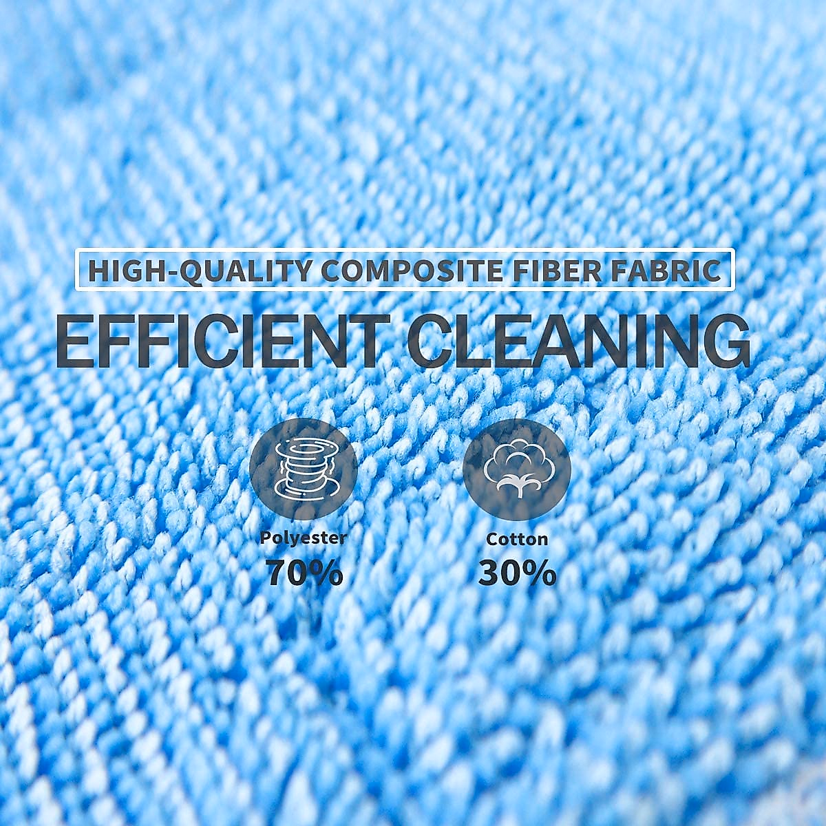 sandoo Steam Mop Pads, 4 Pack Household Washable Pads for SC1050 Steam Mop, Replacement Microfiber Mop Pads, with Touch Fastener, for Various Floors, 2 White and 2 Blue, SC0001