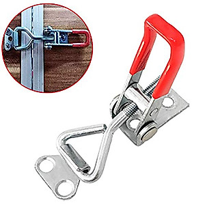 16 Pack Adjustable Toggle Clamp, 330lbs Holding Capacity Heavy Duty 4001 Style Toggle Latch Hasp Clamp for Door, Box Case Trunk, Smoker Lid Jig, Quick Release Pull Latch, Sturdy Metal Draw Latch