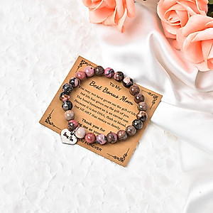 Kilener Bonus Mom Stepmom Gifts Bracelet from Daughter Son Mothers Day Gifts for Step Mom Beaded Bracelets for Women Stepmother Gifts for Christmas Birthday Thank You Gift for Mother in Law Bracelet