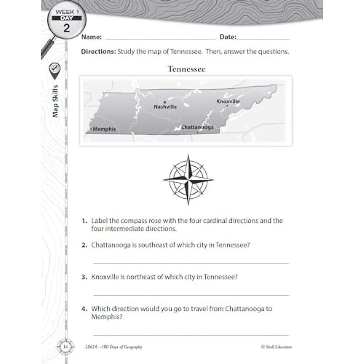 180 Days™: Social Studies, Geography for 3rd Grade Practice Workbook for Classroom and Home, Cool and Fun Practice Created by Teachers (180 Days of Practice)