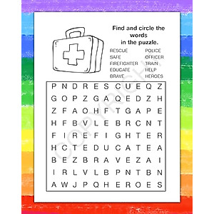 ZOCO - My Heroes - Police, Fire, EMTs - Kids Coloring Books (25 Bulk Pack, Without Crayons) - Community Relations & Promotional Handout - Games, Puzzles, Activities for Children