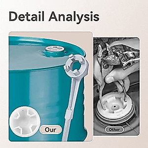 Ullnosoo Bung Wrench 55 Gallon Drum, Drum Wrench Aluminum Barrel Wrench Opener Tool for 10 15 20 30 50 55 Gallon Drum, for 2 inch and 3/4 inch Bung Caps