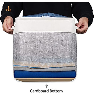 Kntiwiwo Large Storage Cubes 13” x 13” x 13” Foldable Storage Bin Closet Organizers and Storage Basket w/Handles for Organizing Shelf Nursery Home Closet - Set of 3