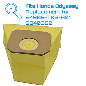 Fraserparts 10 Replacements for Honda Bags, Fit Odyssey Car Vacuums, Compatible with Part 2940380 and 84909-TK8-A01