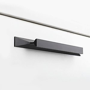 Peaha 10 Pack Black Finger Pulls Edge Pulls for Cabinets Kitchen Cabinet Handles Black 5 Inch Drawer Pulls Black Cabinet Handles