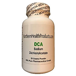 Pure 20g DCA Powder, Sodium Dichloroacetate - North American Made in a Certified Laboratory. Absolutely NO Animal by-Products or Fillers. Highest Quality Available - Buy Direct from The Source