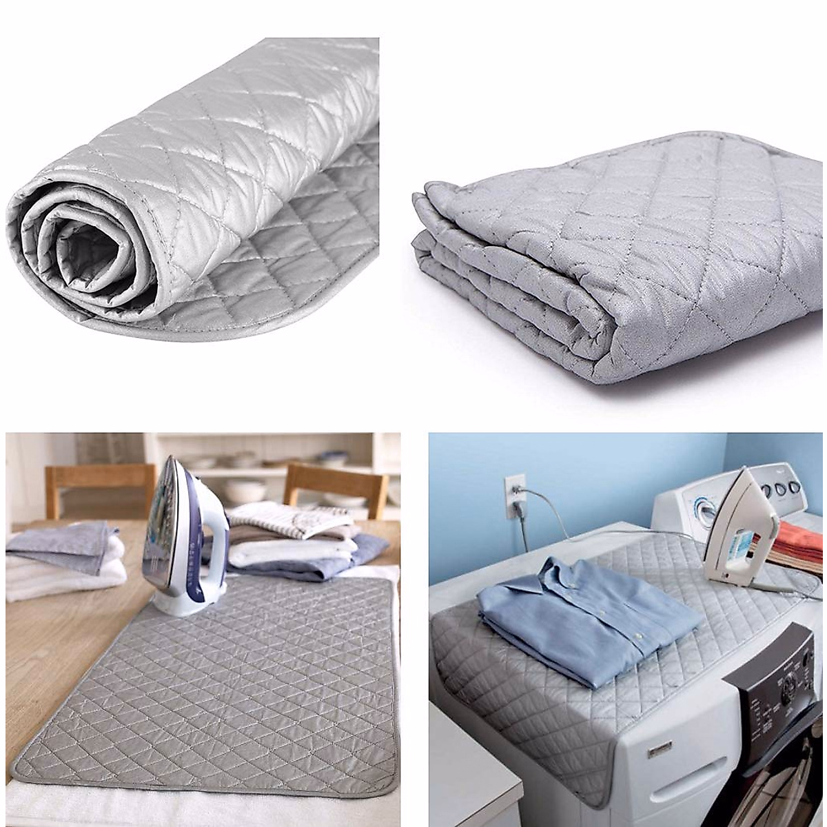 ABA Magnetic Ironing Blanket 33"x19" Washer Dryer Heat Resistant Pad, Portable Iron Board Alternative Cover with Magnets, New Version