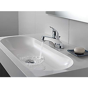 Peerless Centerset Bathroom Faucet Chrome, Bathroom Sink Faucet, Single Handle, Drain Assembly, Chrome P136LF