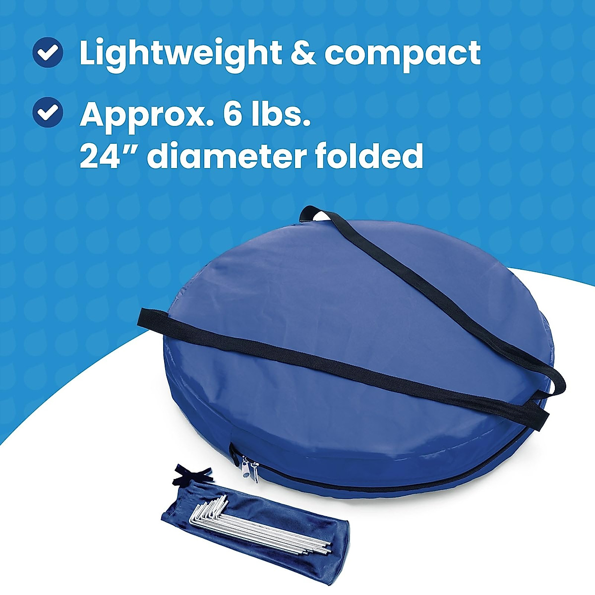 The Original – WeatherPod XL 1-Person Bug-Screen Pod – Pop-Up Mosquito Screen Tent Made with Fine Gauge, No-See-Um Proof Mesh - Navy