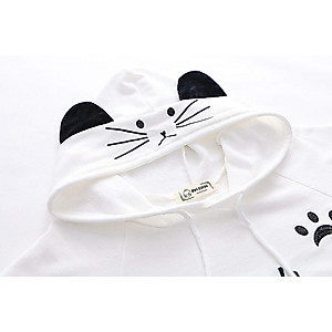 BAIMORE Japanese Mori Girl Kawaii Cute Cat Ears Hooded Cape White