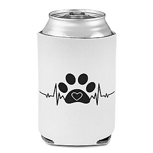 Sleeves for Cans Drink Cooler Paw Dog Pet Love Heart Dogs Mom Scuba Foam Party Beer Cover