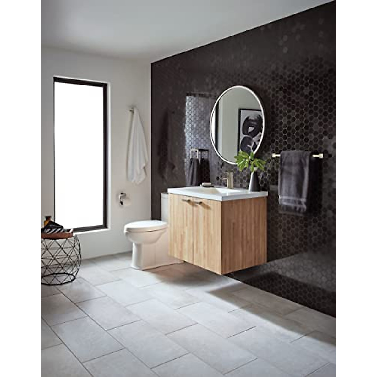 Moen Kyvos Brushed Nickel Double Modern Robe Hook, BP3703BN Small