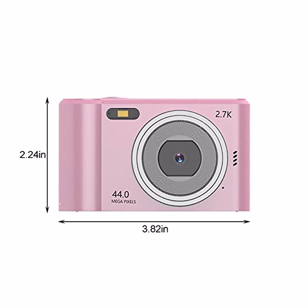 New 44 Million Student Digital Camera 2.4 Inch High-Definition Child Student Card Camera 16 Times Digital Zoom Electronic Anti-Shake Face Detection (Pink)