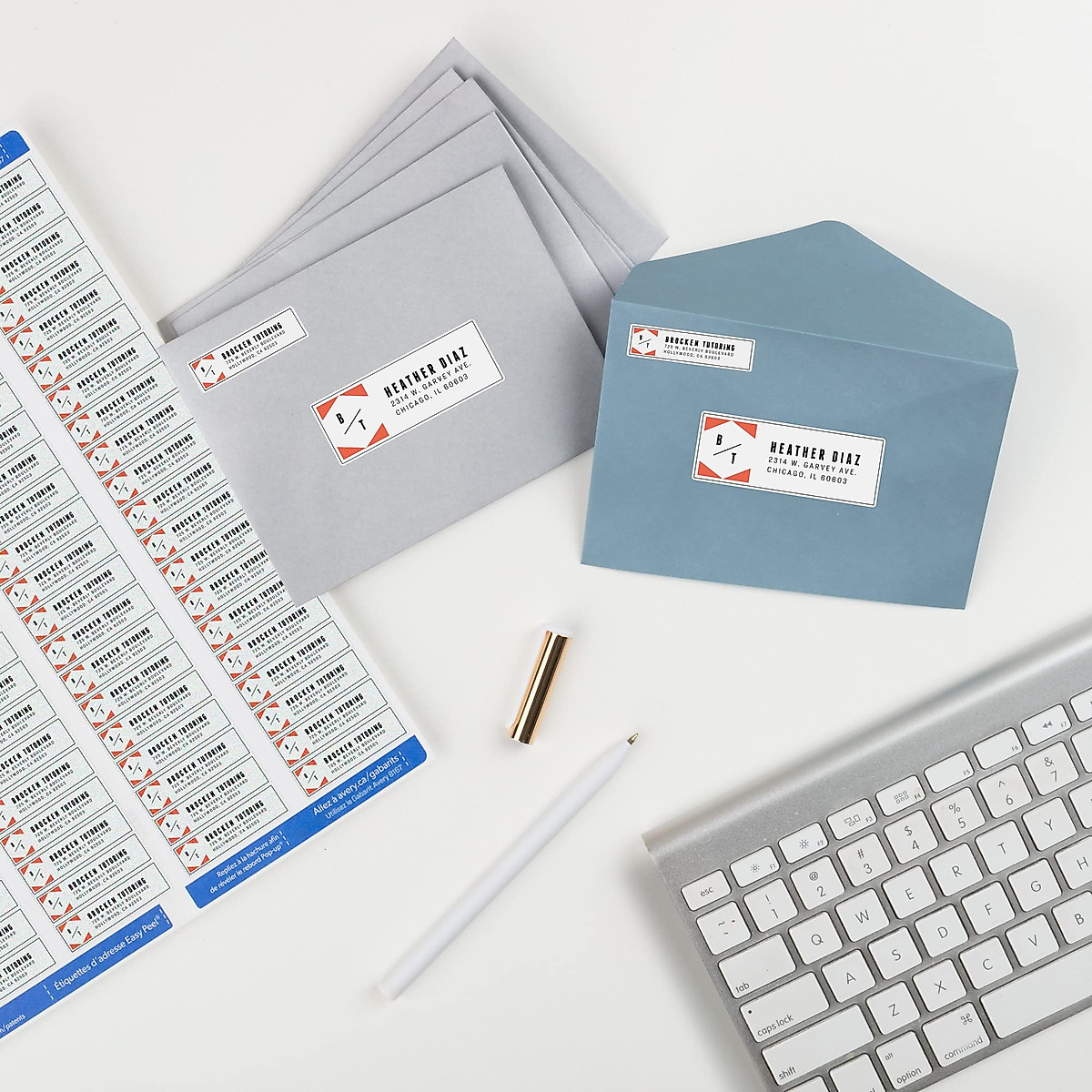 Avery Easy Peel Return Address Labels for Inkjet Printers 1/2" x 1-3/4", Pack of 2,000 (8167)