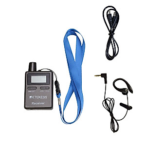 Retekess TT105 Tour Guide Receiver with Earphone,Wireless Church Translation,Audio Tour Guide System,Interpretation,Training,Court(1 Receiver)